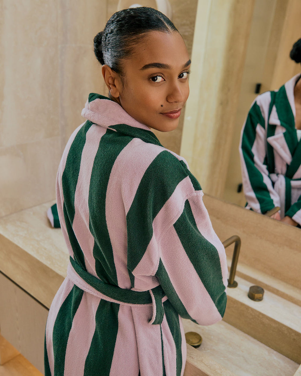 100% Terry Towelling Robes | Available in Six Pinstripe Robe Designs ...