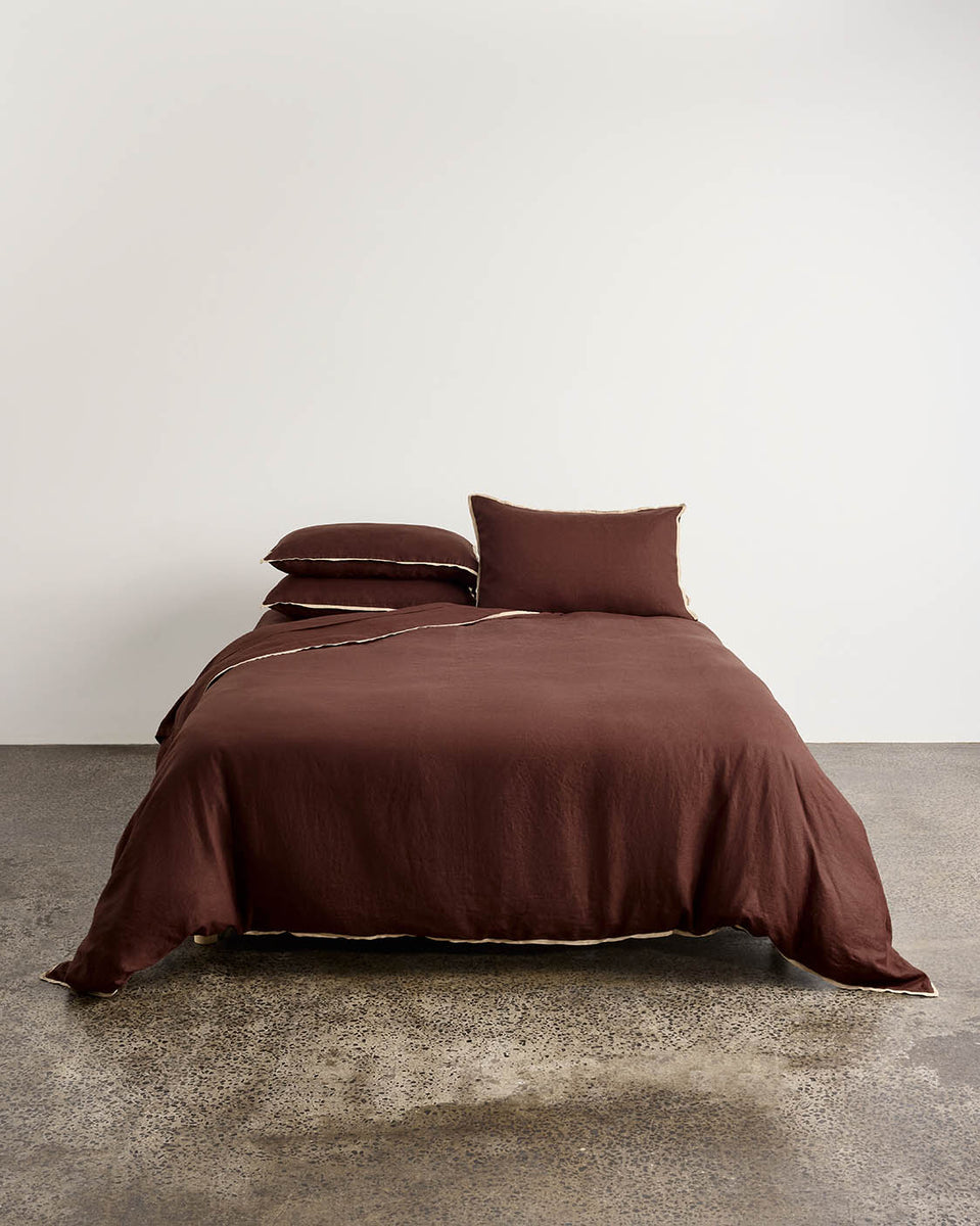 Linen Duvet Cover - Brown Sugar – Hommey USA