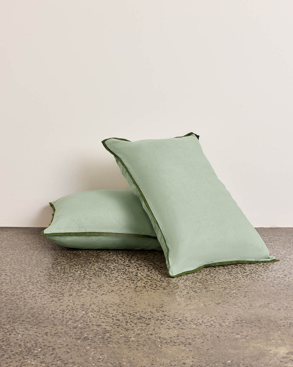 Linen Pillowcase Pair - Spearmint – Hommey USA